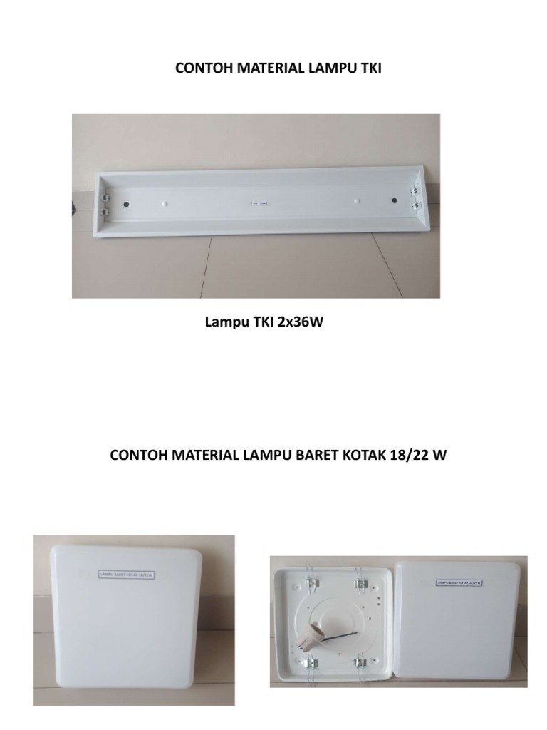 Contoh Material Lampu TKI dan Baret | PDF