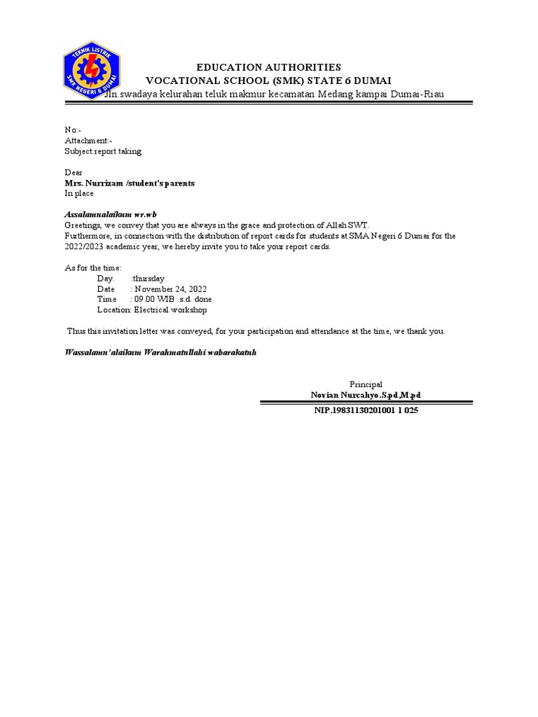 Surat Formal Bahasa Inggris Pdf