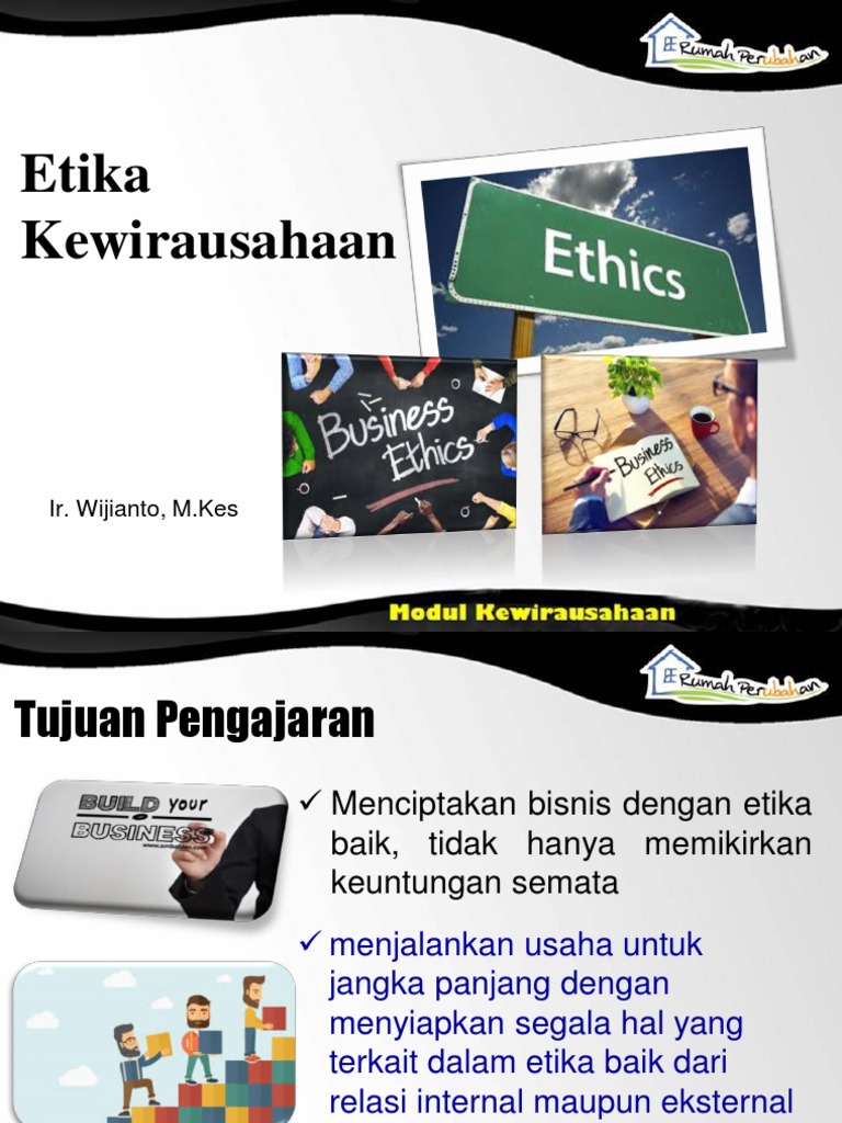 Etika Kewirausahaan - PPT | PDF