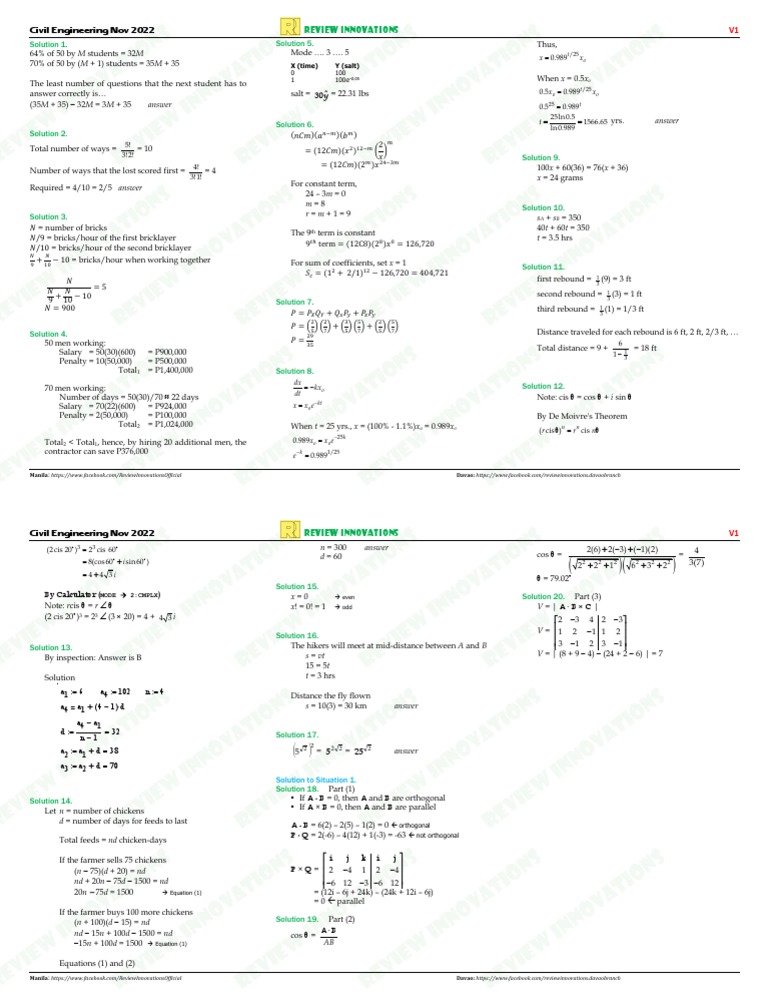 VERTERRA 1 Nov 2022 Ref - SOLUTION | PDF | Mathematics
