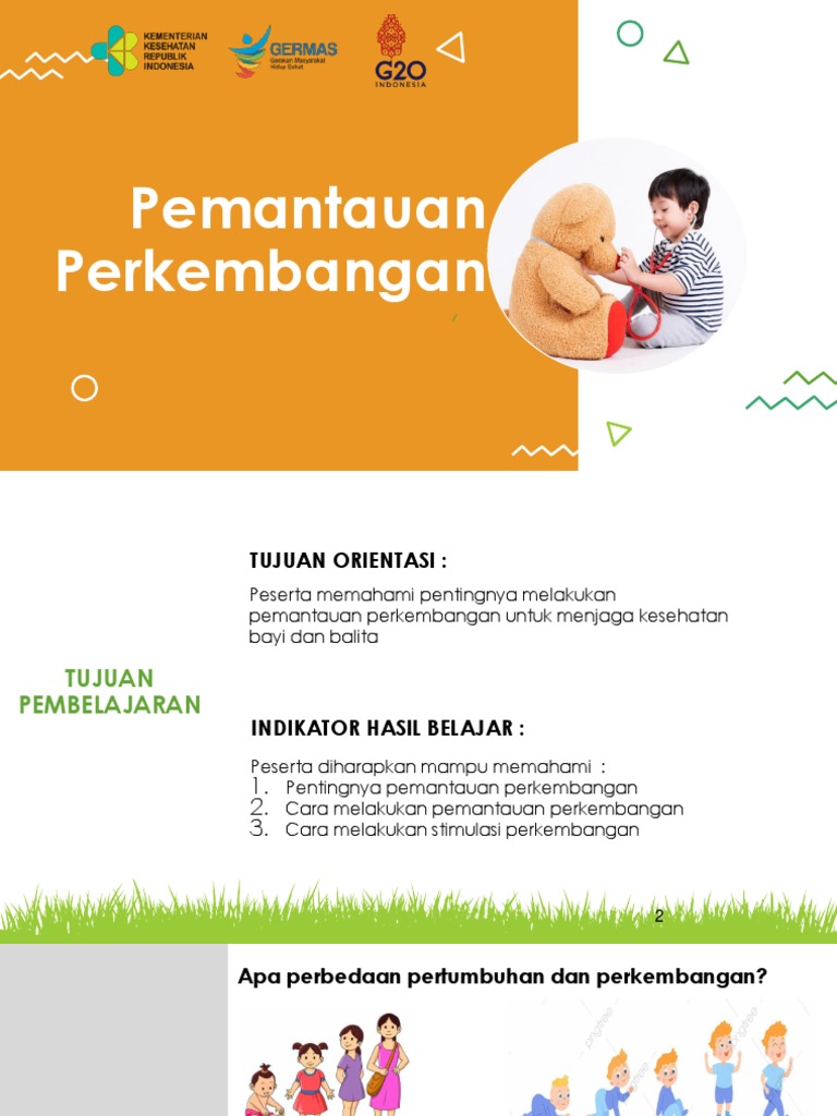 Materi 3. Pemantauan Perkembangan | PDF | Karier & Perkembangan | Kesehatan Holistik