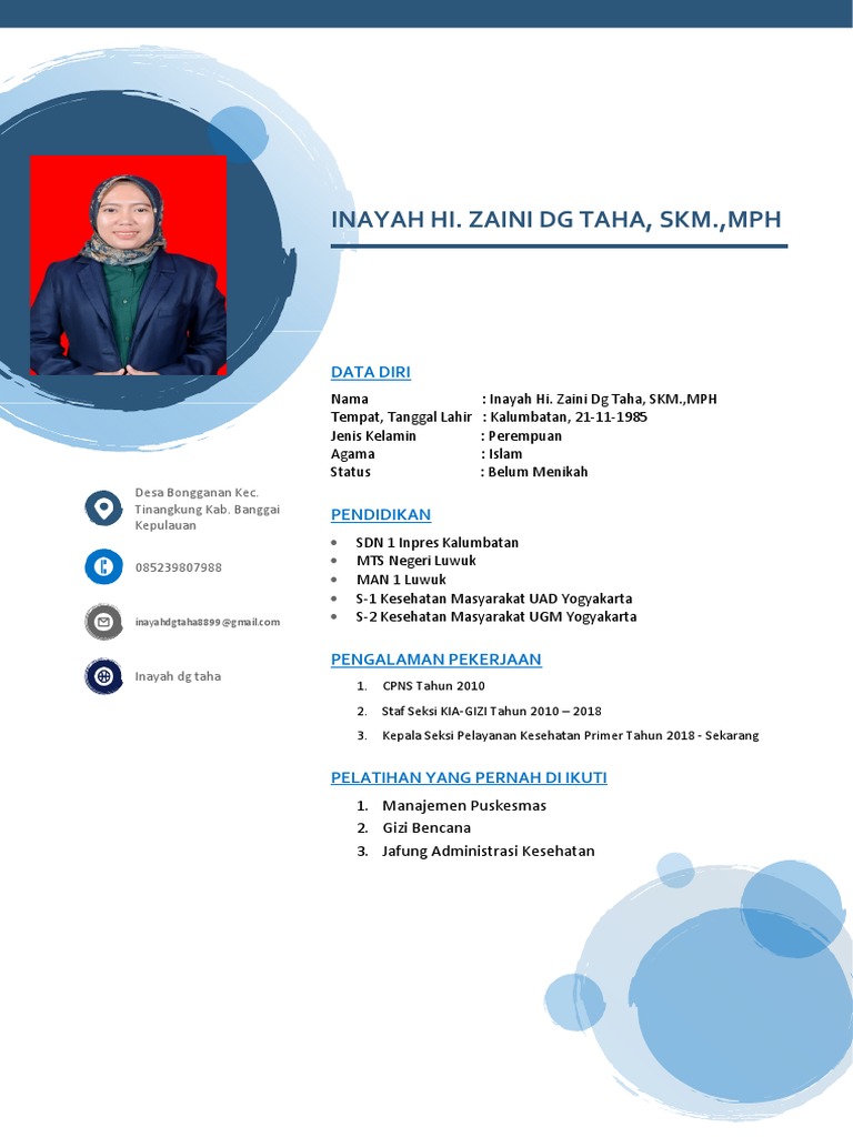 Profil Inayah Hi. Zaini: Karier dan Pendidikan | PDF