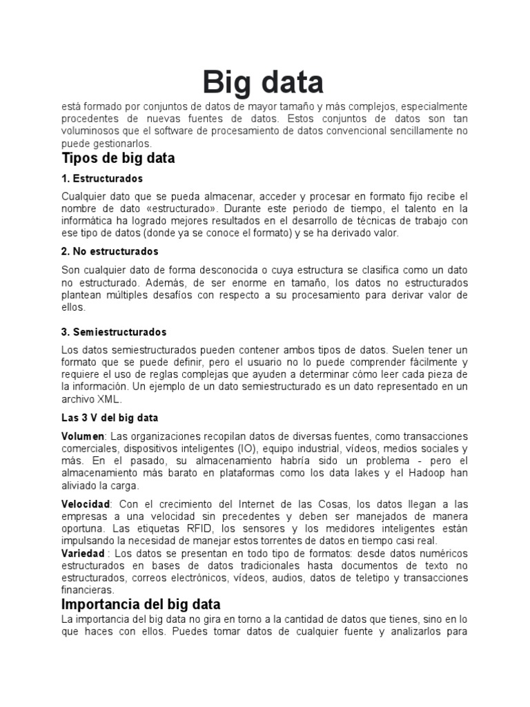 Big Data | PDF | Big Data | Internet de las Cosas