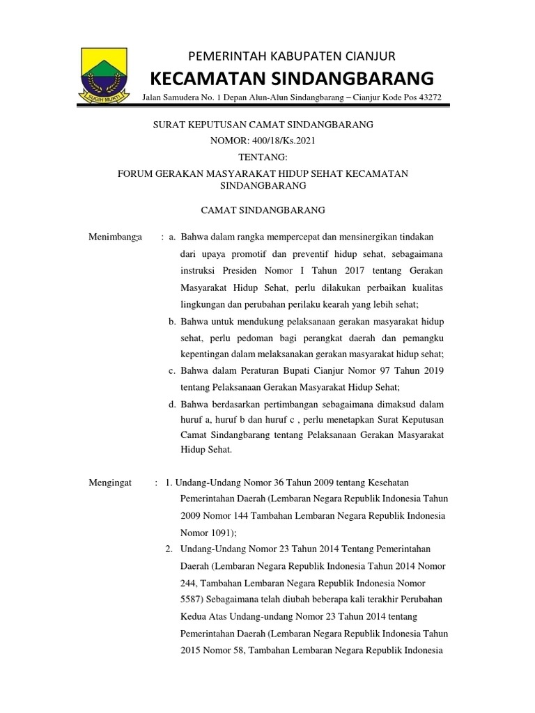 Sk Germas Tingkat Kecamatan Sdb Pdf