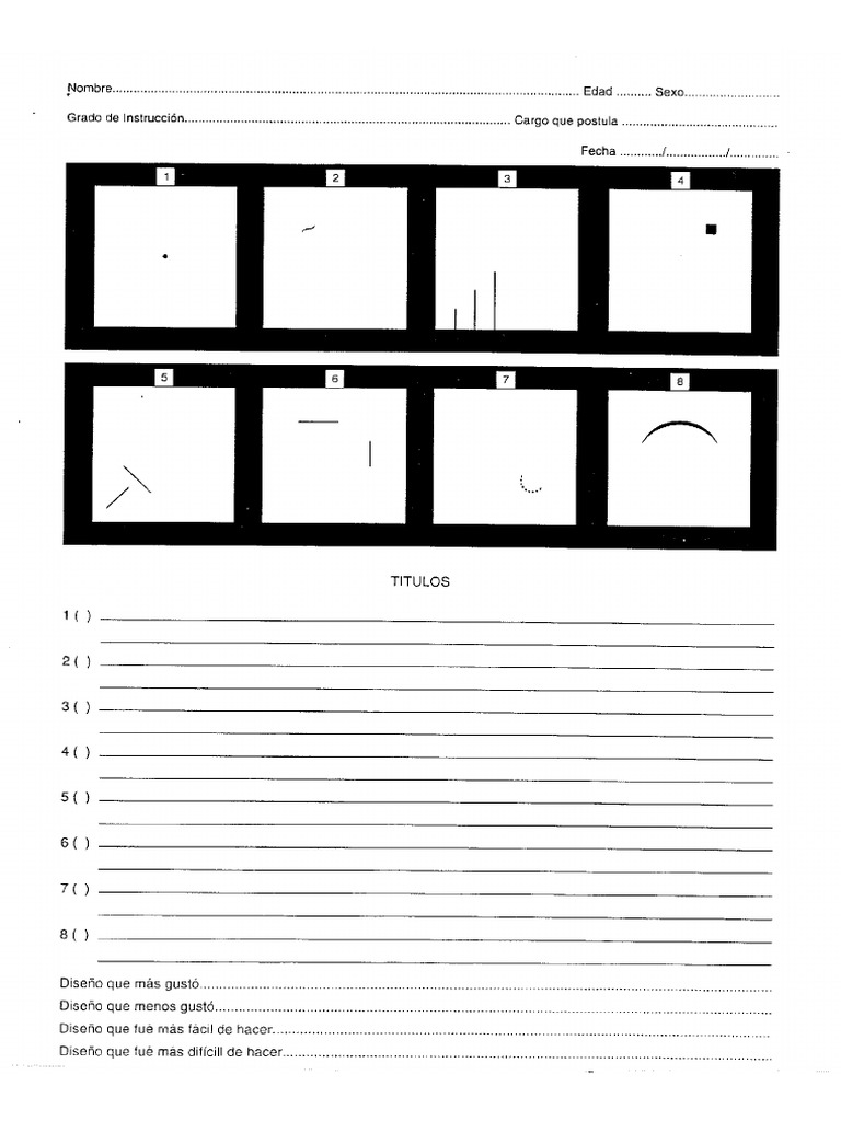 Test de Wartegg. | PDF