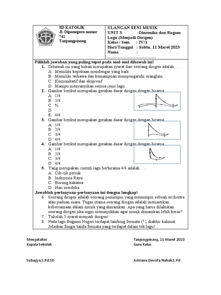 Ulangan Seni Musik Dirigen | PDF