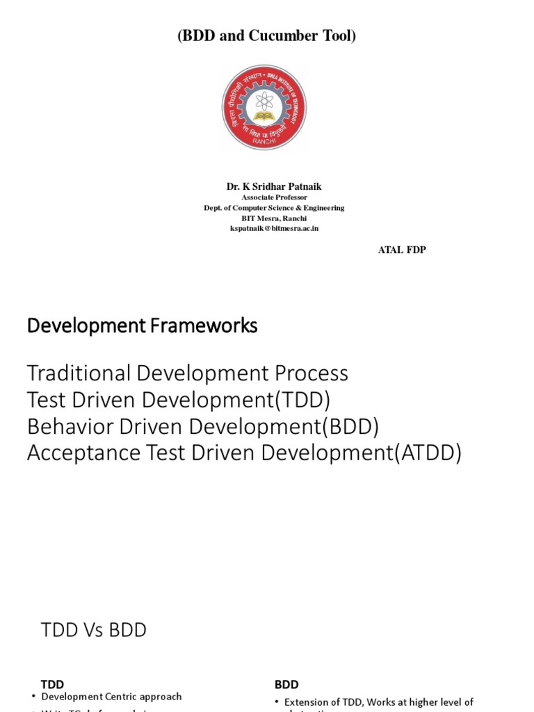 ATAL FDP - Cucumber | PDF | Software Engineering | Computing