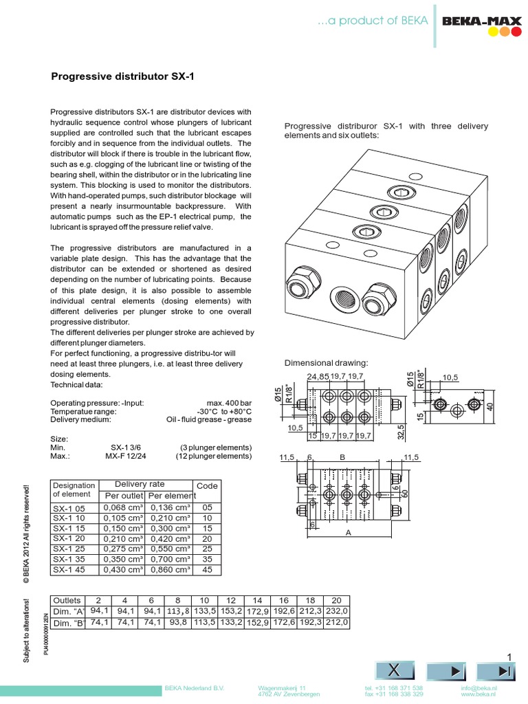SX1 en | PDF | Electrical Connector | Pump