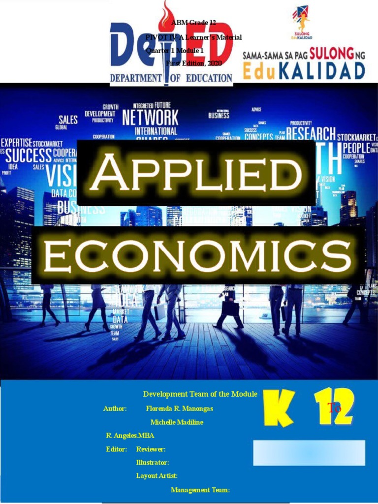 Grade 12 Applied Economics Module 1 | PDF | Cost Of Living | Economics