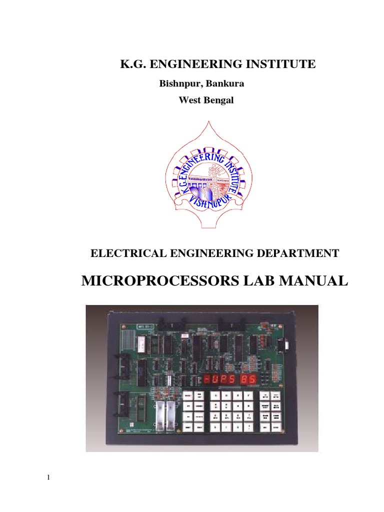 Microprocessor Lab Manual | Download Free PDF | Computer Program | Programming
