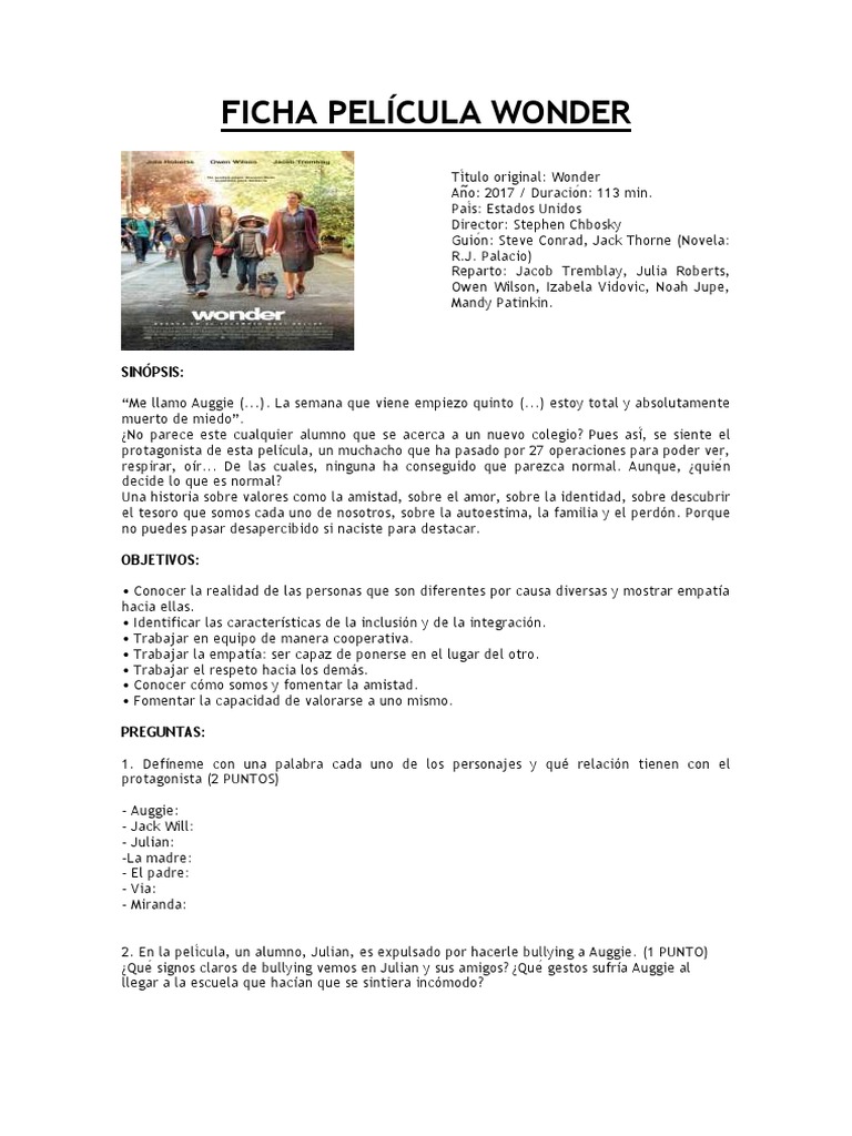 WONDER Actividades EP3 ESO | PDF