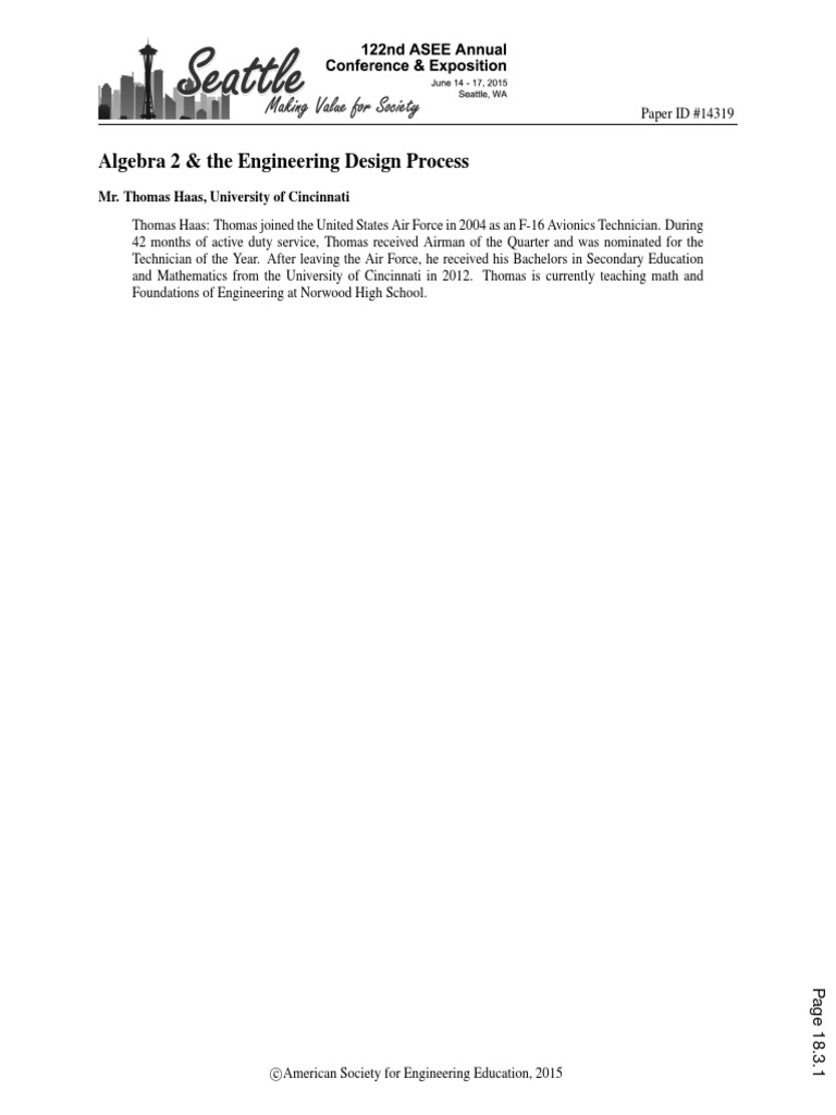 Algebra 2 The Engineering Design Process | Download Free PDF ... Algebra 2 The Engineering Design Process | Download Free PDF ...