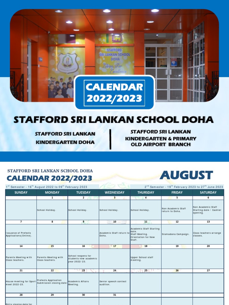 Stafford Calendar 2022-2023 | PDF | Academic Term | Educational ...