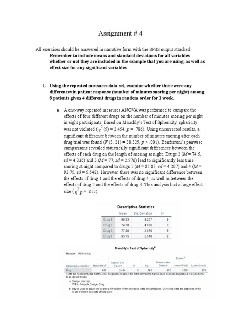 Assignment 4 PDF | PDF | Effect Size | Evaluation Methods
