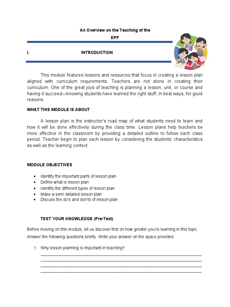 Lesson 1 Lesson Plan | PDF | Lesson Plan | Educational Assessment