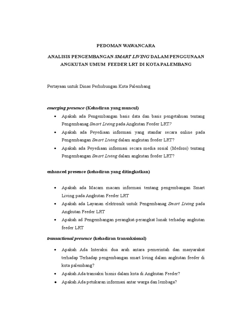 Pedoman Wawancara | PDF