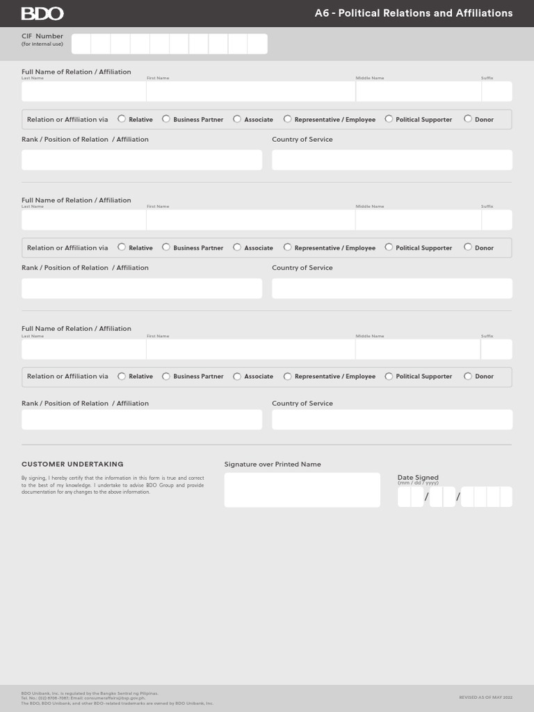 EXD - Form A6 - 05MAY2022-Grayscale PDF | Download Free PDF ...