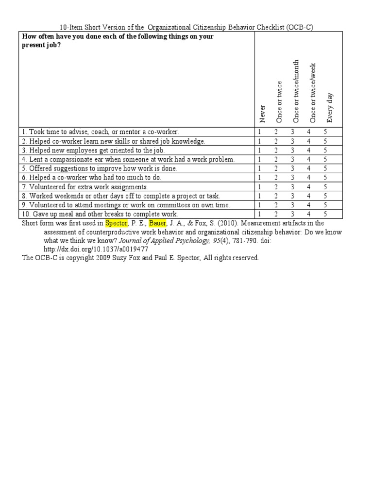 Ocb C 10 | PDF | Career & Growth | Science & Mathematics