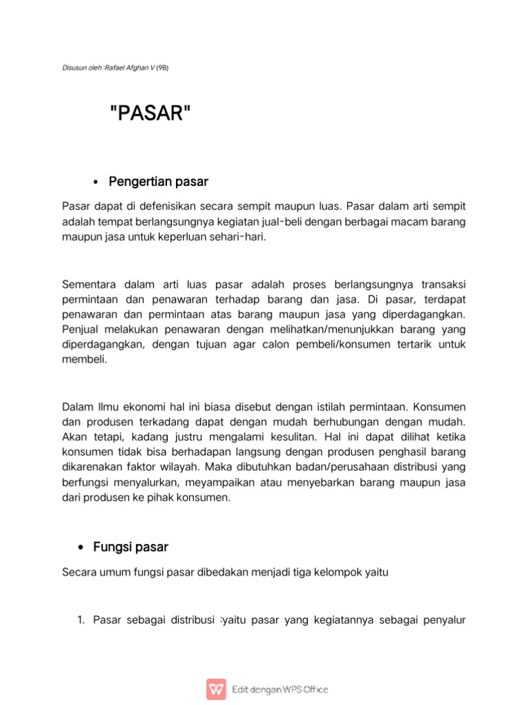 Pasar | PDF