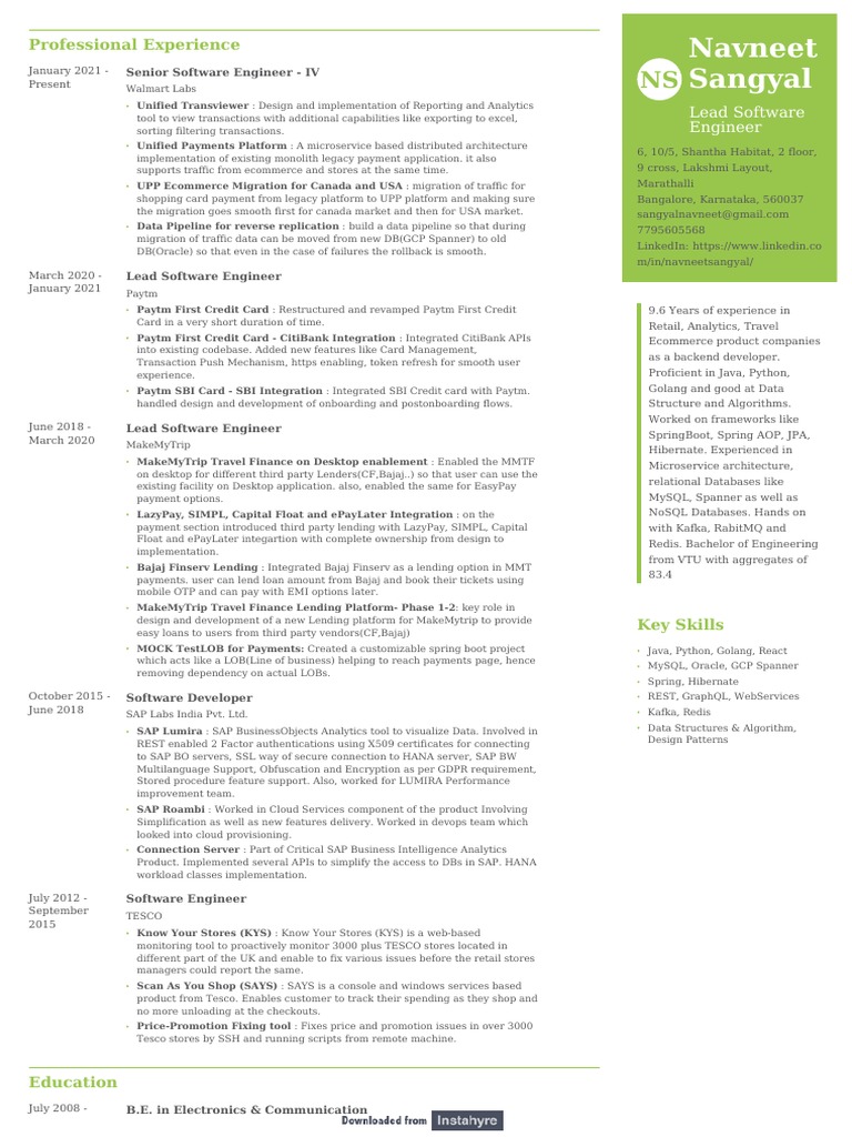 Navneet Sangyal | PDF | Spring Framework | Computing