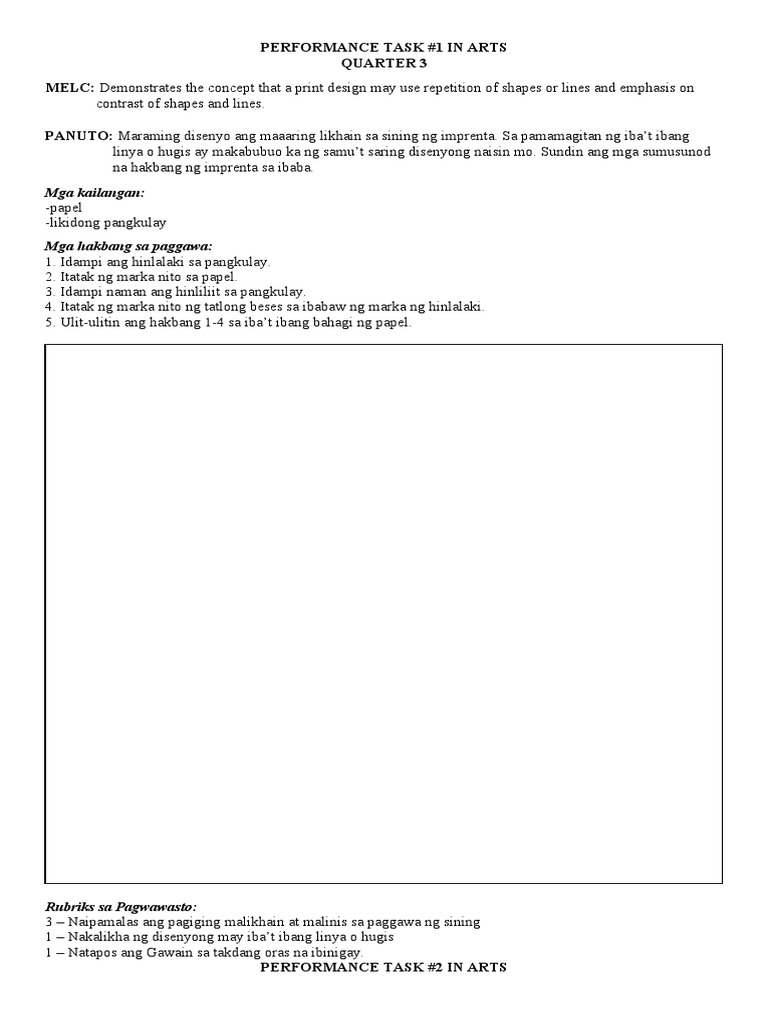 PERFORMANCE TASK Week 3 - 4 | PDF