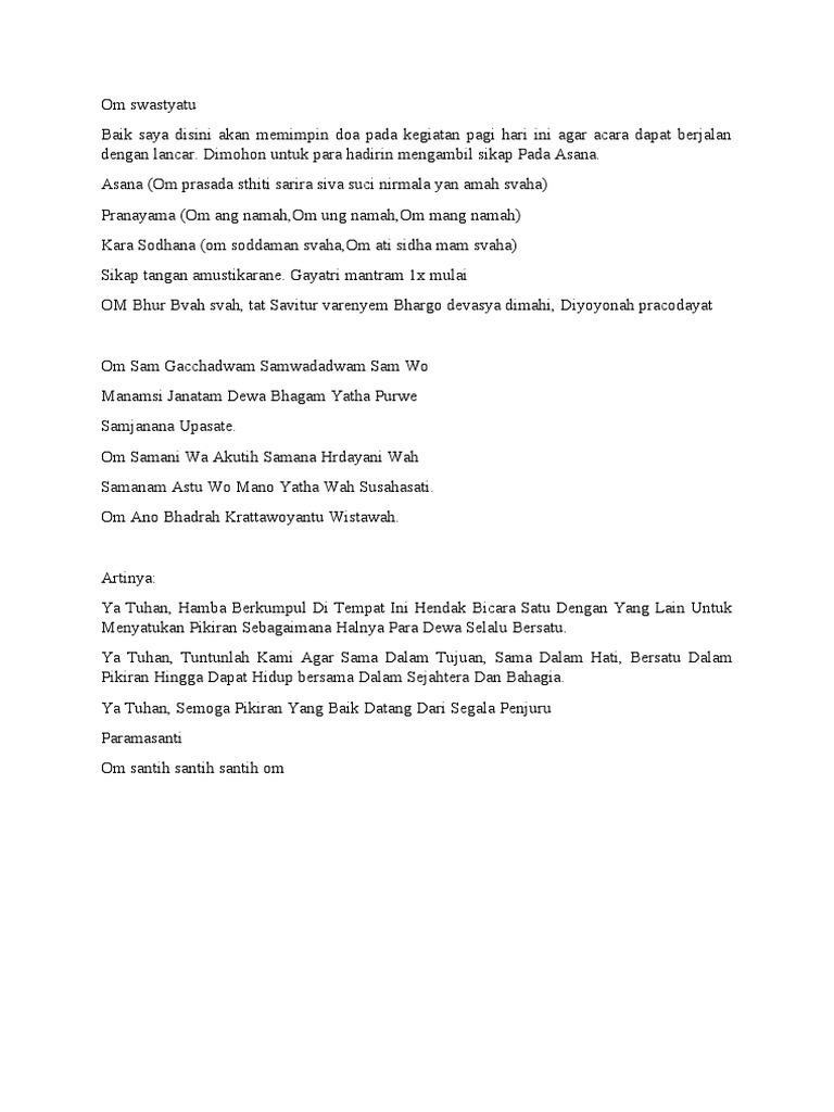 Doa Acara Besok | PDF