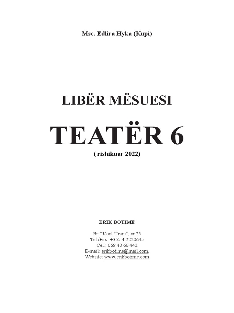 Teater 6 - Liber Mesuesi | PDF