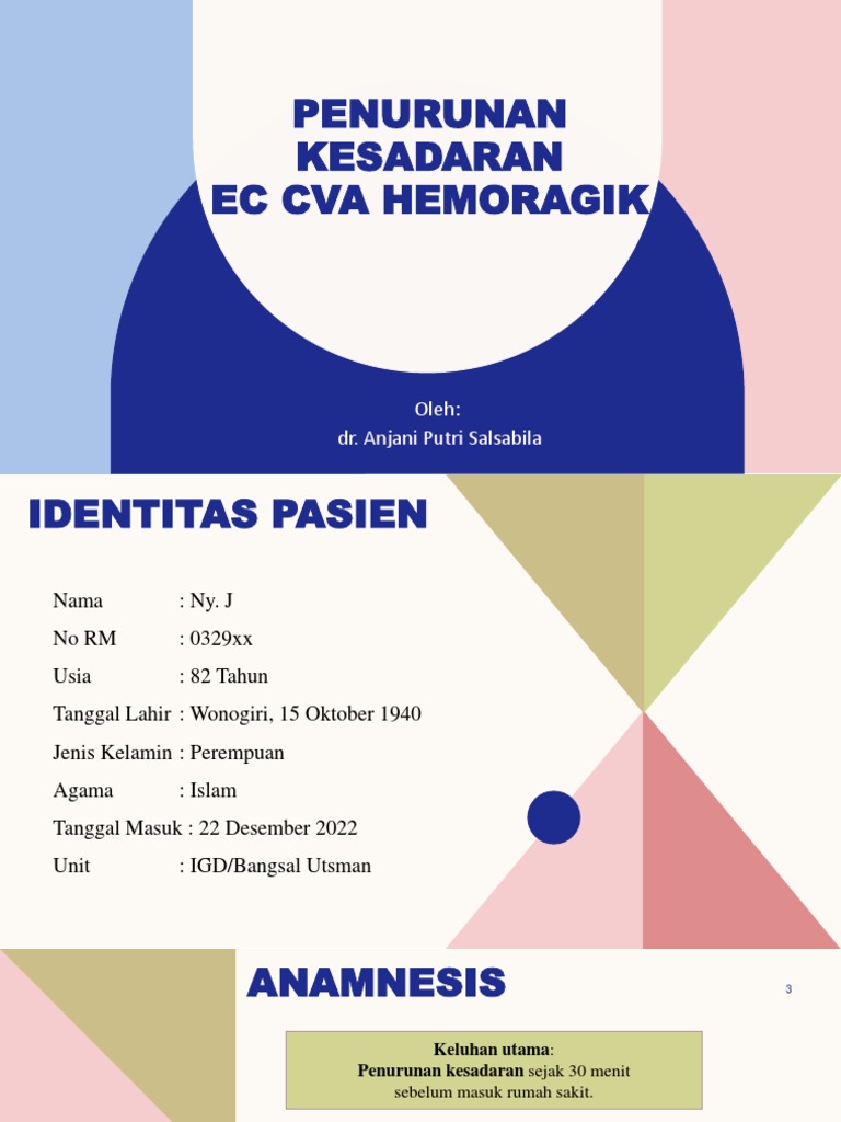 Laporan Kasus CVA Hemoragik Anjani | PDF