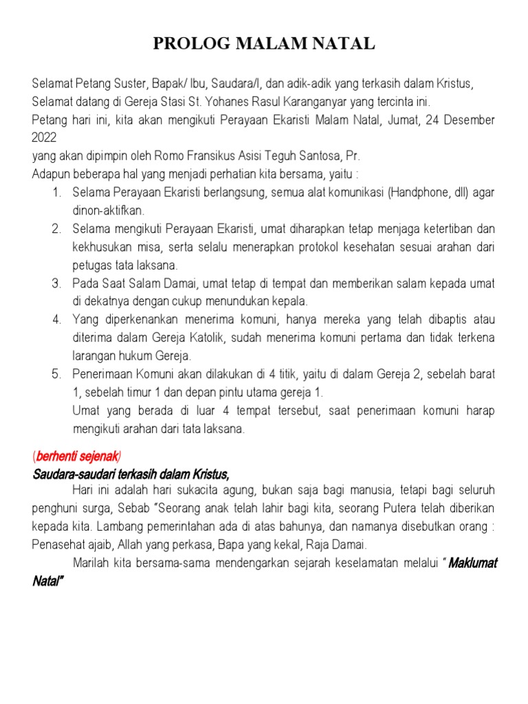 Prolog Natal | PDF