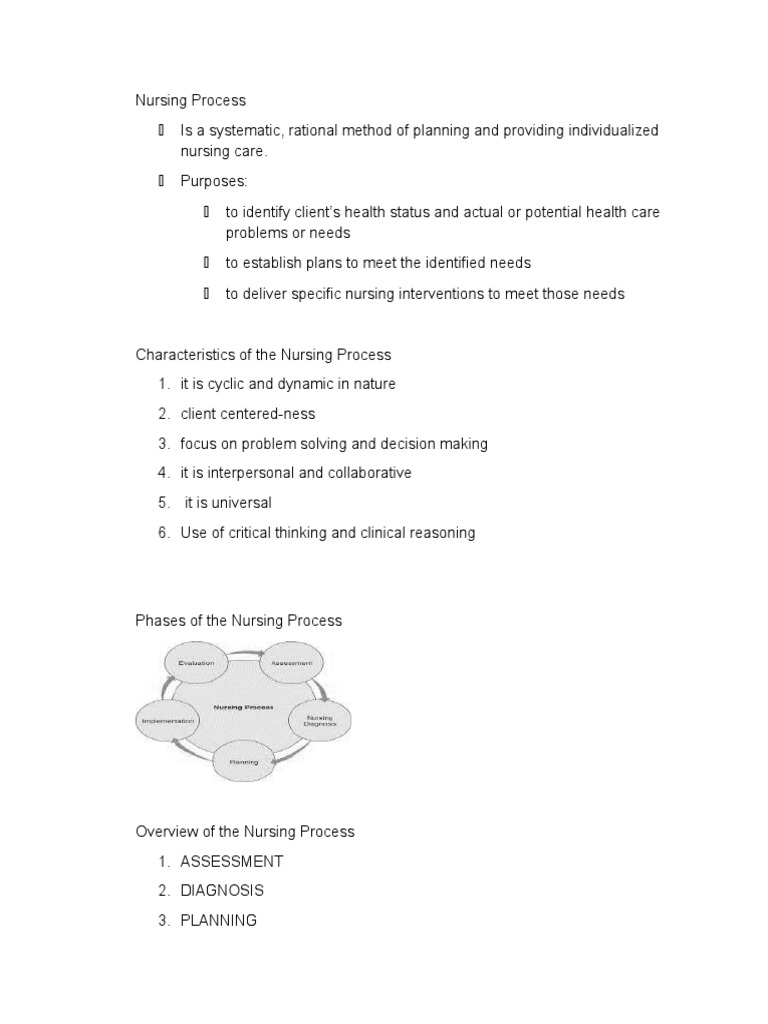 Nursing Process | PDF | Nursing | Medical Diagnosis