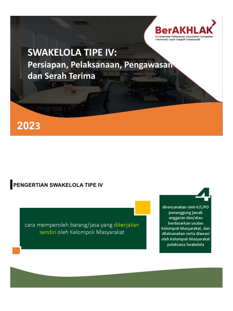 Presentasi Swakelola 4 PDF | PDF | Teknologi & Rekayasa