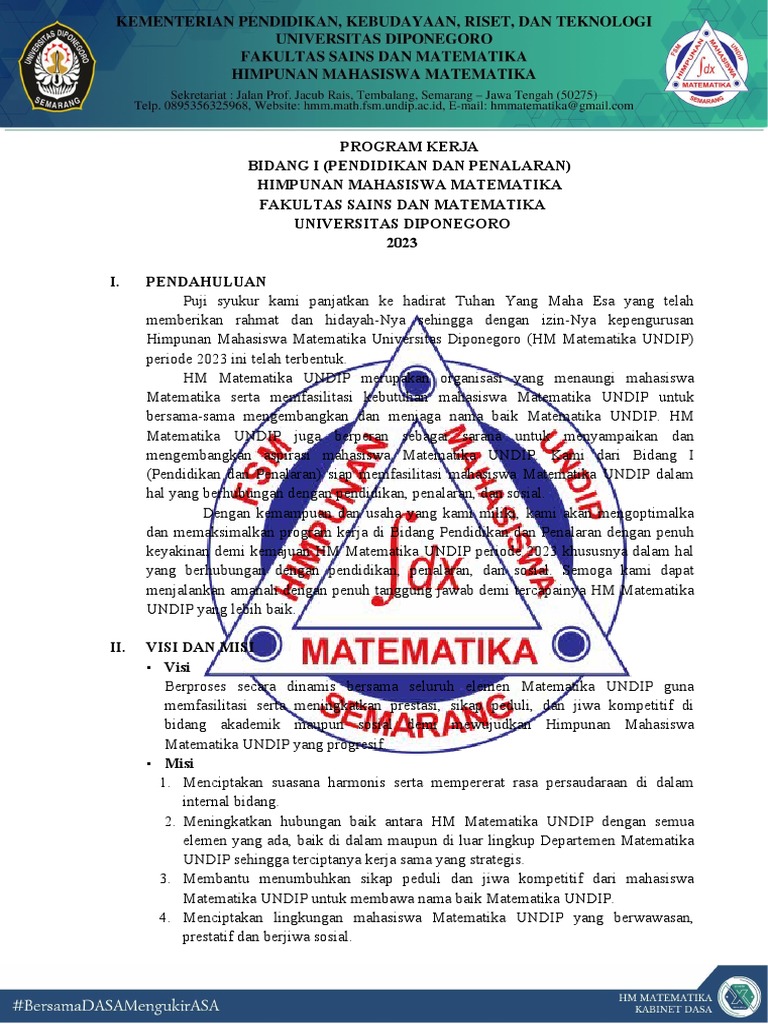 Draf Raker Bidang 1 2023 FIX | PDF