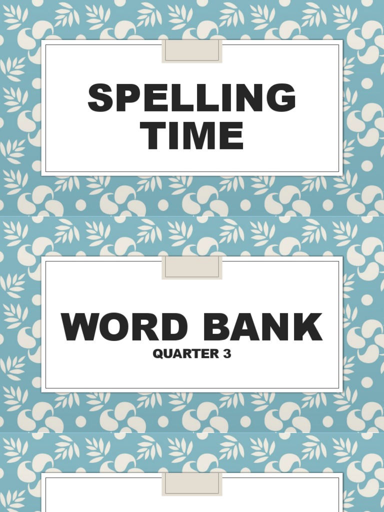 Word Bank Q3 | PDF | Humility | Syntax