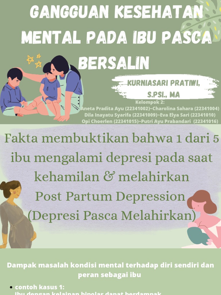 Gangguan Kesehatan Mental Pada Ibu Pasca Bersalin PDF | PDF