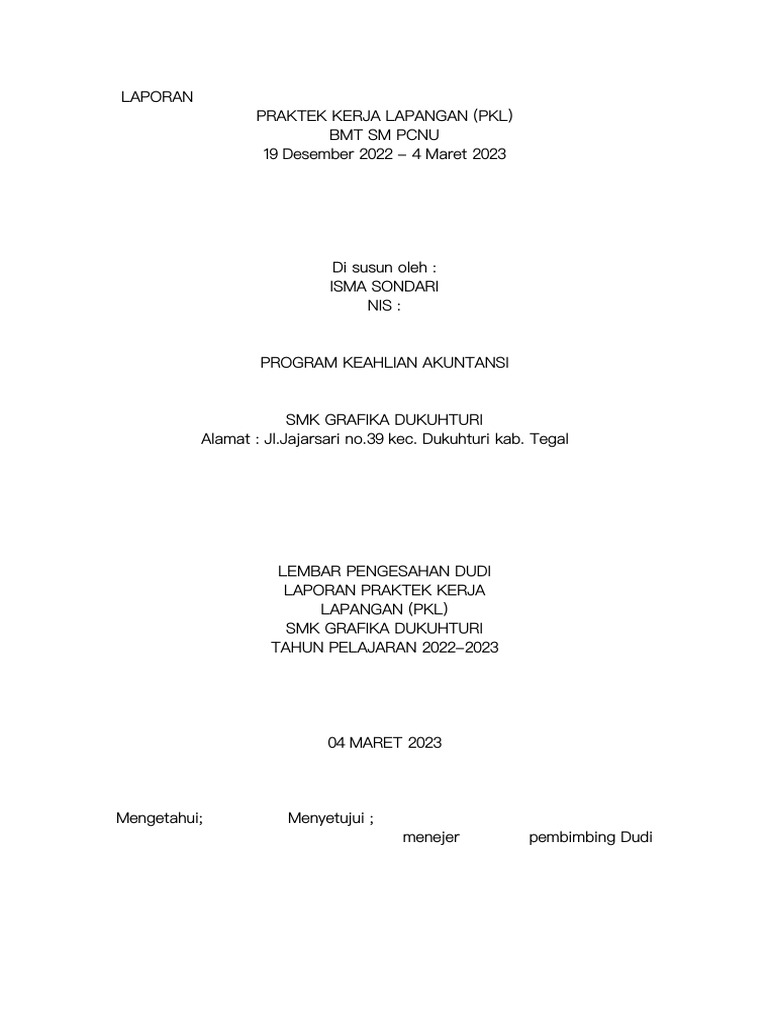 PKL (Isma Sndri) PDF | PDF