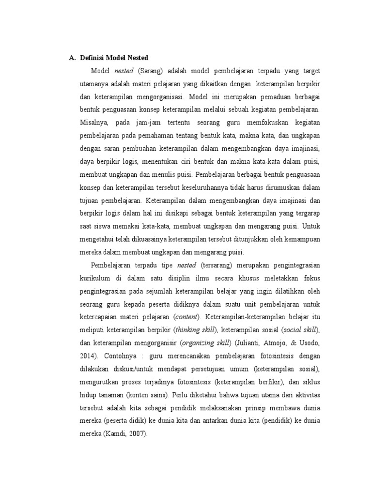 Definisi Model Nested | PDF