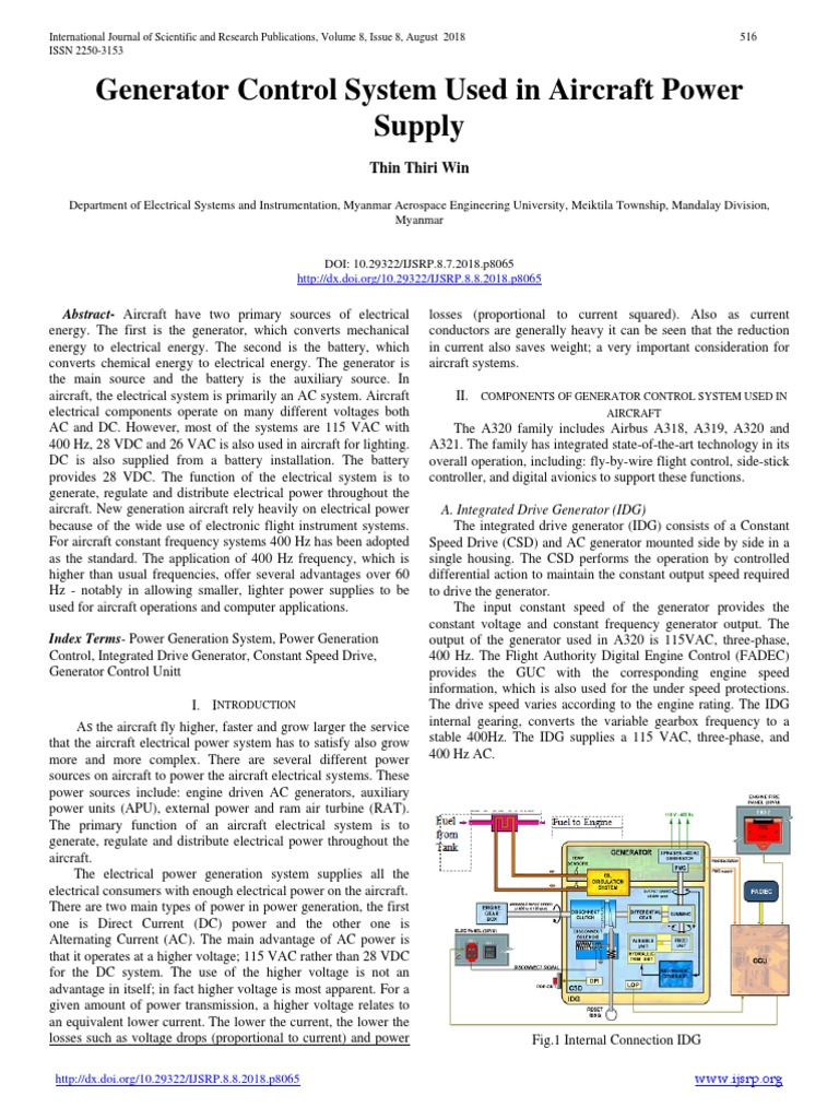 A320 Generator Control System | PDF | Alternating Current | Electric ...