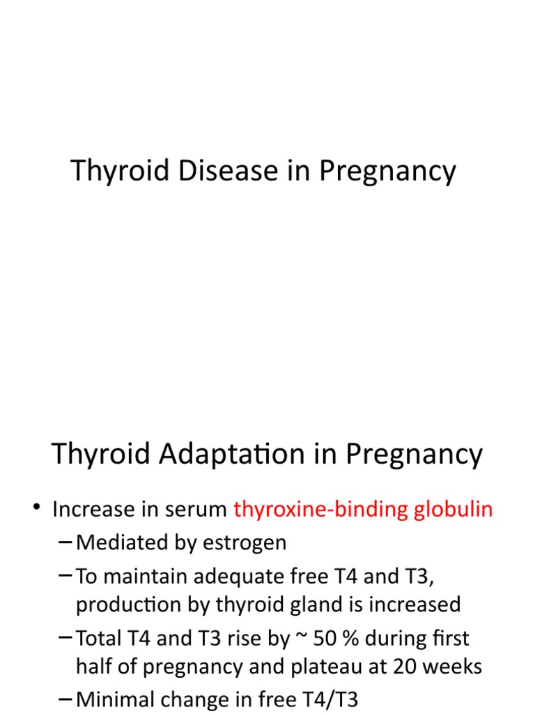 Thyroid Disease in Pregnancy | PDF | Hypothyroidism | Hyperthyroidism