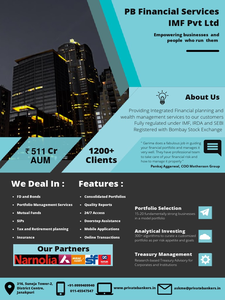 PB Financial Services IMF PVT LTD | PDF | Business | Investing