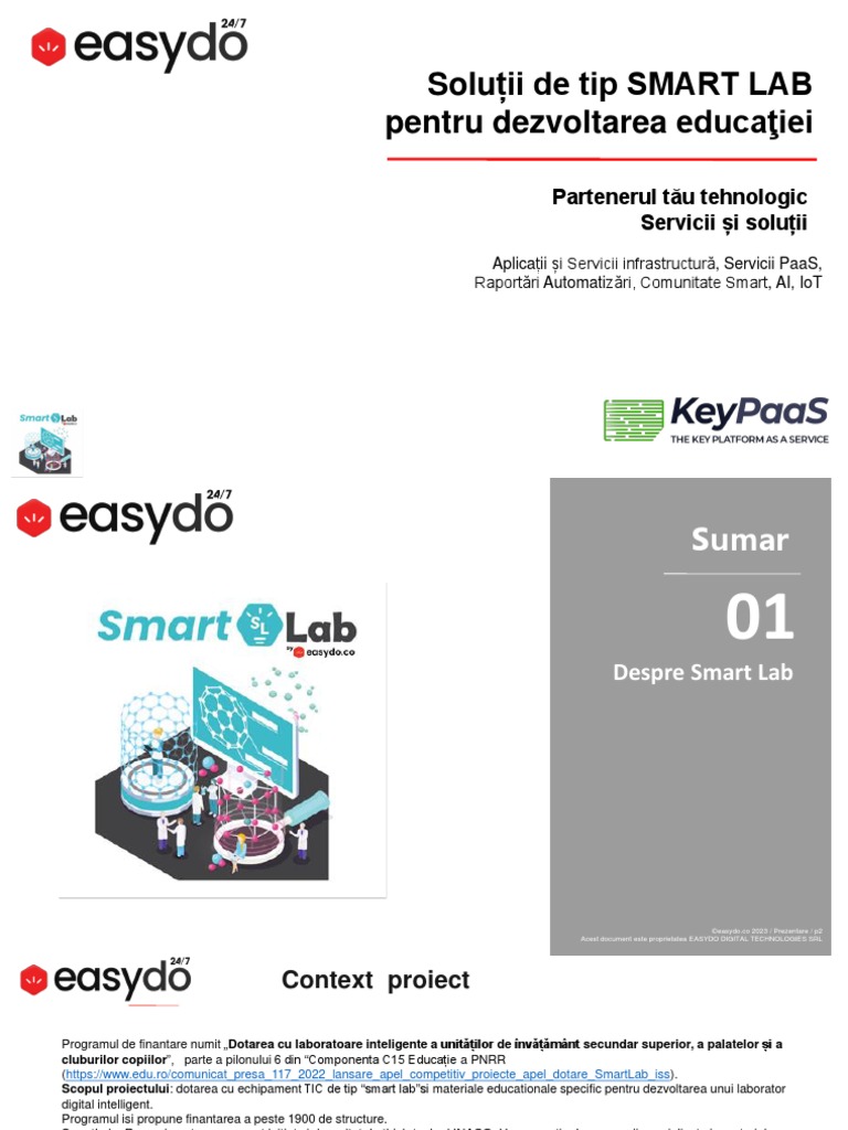 Easydo Digital Technologies Prezentare Solutii SmartLAB | PDF