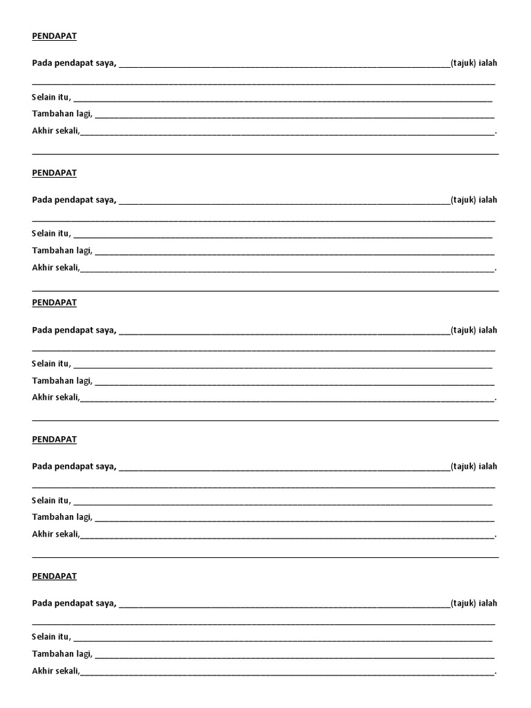 Format Pendapat Ulasan | PDF