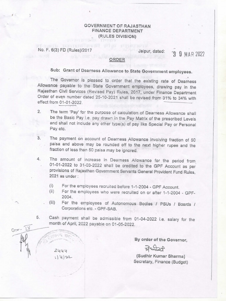 DA Order 31 To 34 30.03.2022 | PDF