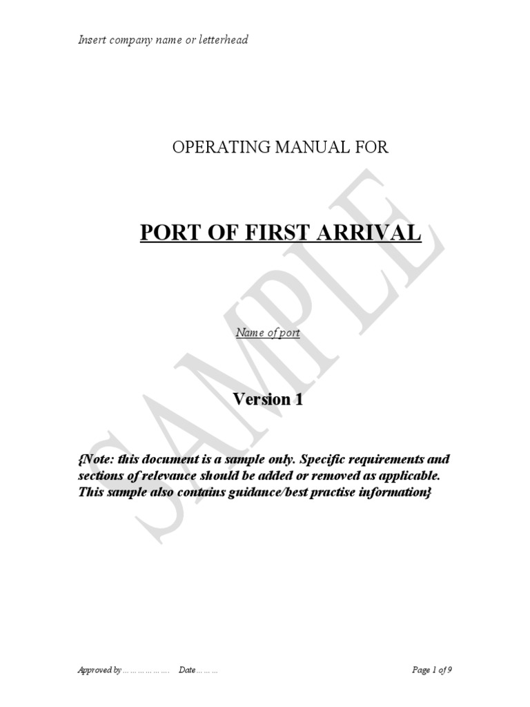 Bms Template Seaport Manual | PDF | Cargo | Port