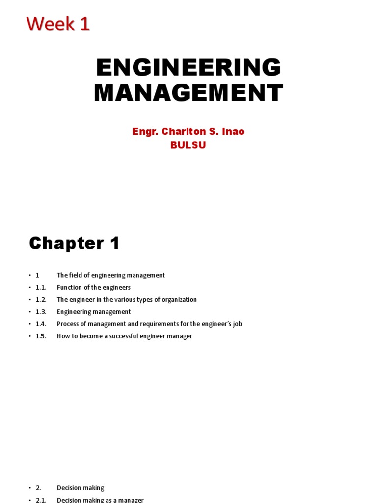 Engineering Management Fundamentals | PDF | Leadership | Marketing