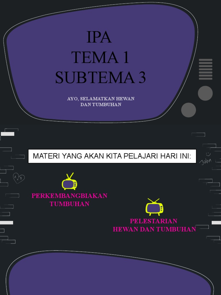 IPA Tema 1 Subtema 3: Ayo, Selamatkan Hewan Dan Tumbuhan | PDF
