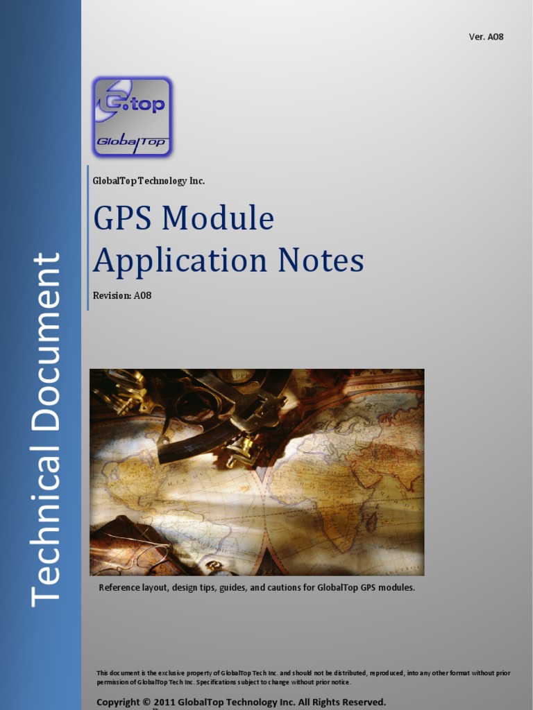 Gtop Module Application Note - A08 | PDF | Antenna (Radio) | Power Supply