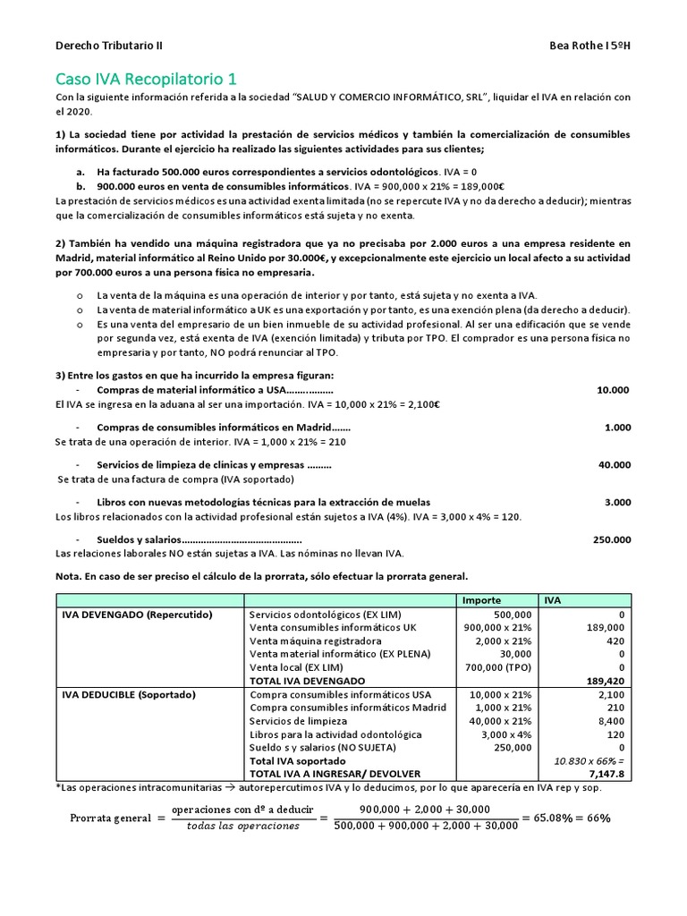 Casos de Iva | PDF | Impuesto al valor agregado | Economias