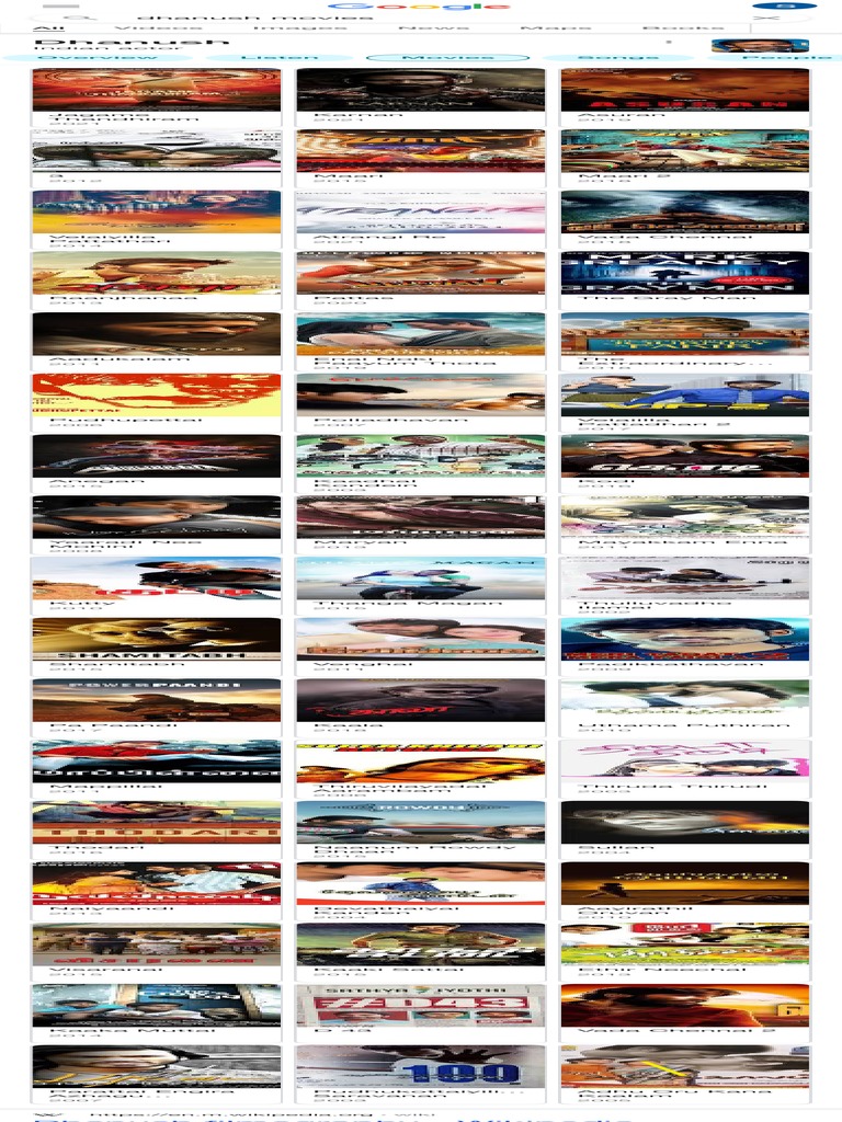 Dhanush Movies - Google Search | PDF | Cinema Of India | Indian Films