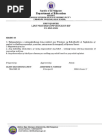 1st Quarter Exam ESP 7 | PDF