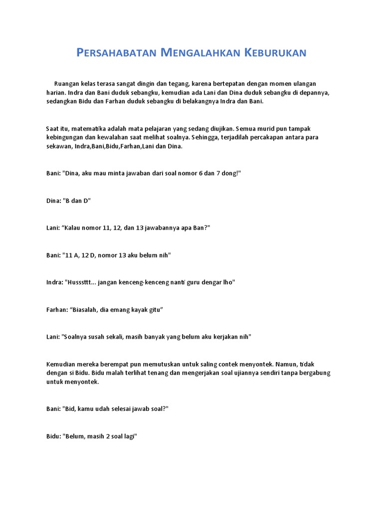 Tugas Drama Bindo | PDF